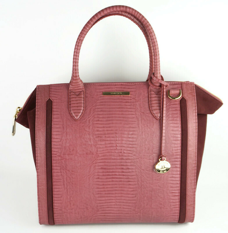 Brahmin Caroline Rose Thornfield Leather Satchel
